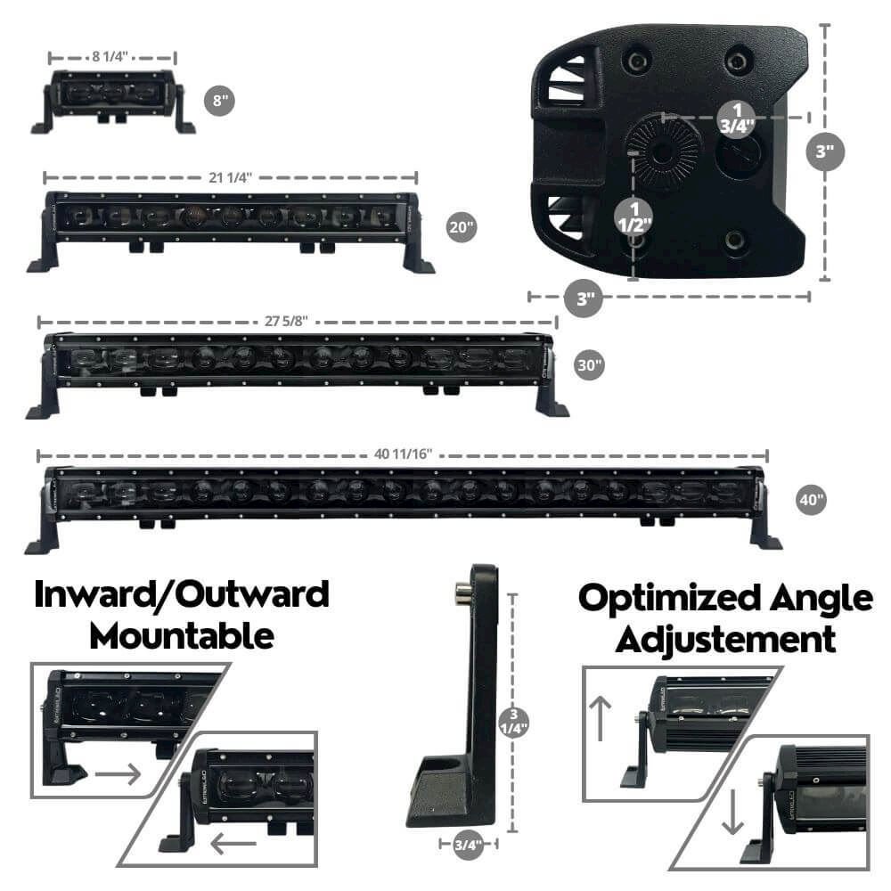40" LED Light Bar | Super Stealth High Output Combo Beam