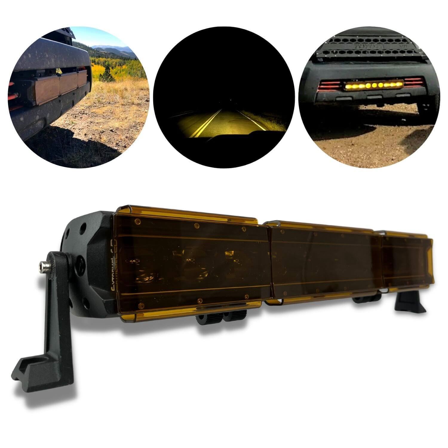 LED Light Bar Covers | 6" and 8" Colored Snap-On Lens Covers | Extreme ...