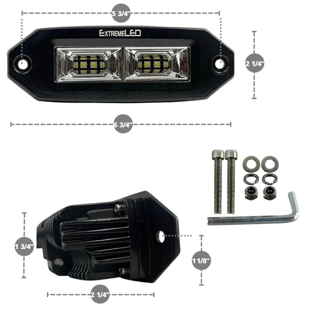 5" Flush Mount LED Scene Light | Off-Road Utility Light Pod | Extreme ...