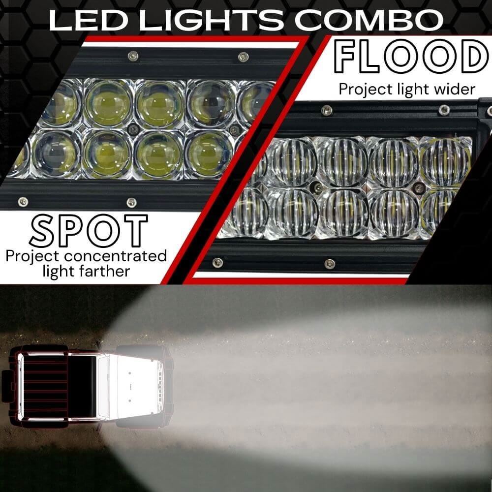 52" Curved LED Light Bar | Dual Row Light Bar & Brackets | Extreme LED ...