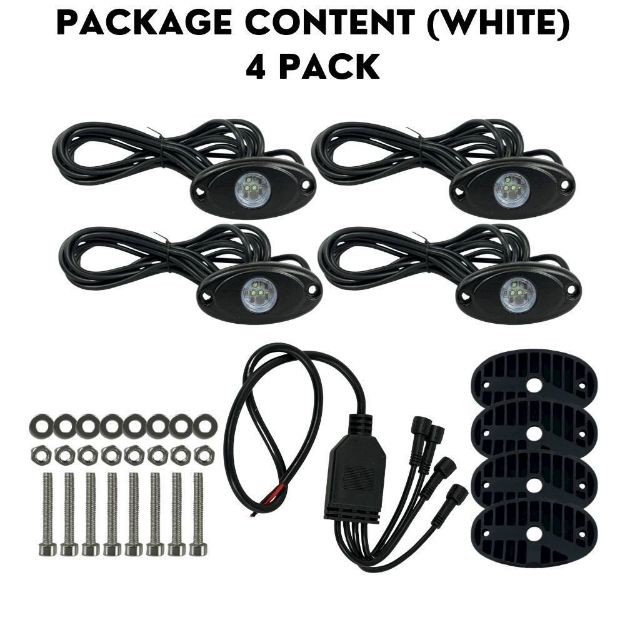 LED Rock Light Kit - 4 light 9w each | Extreme LED Light Bars