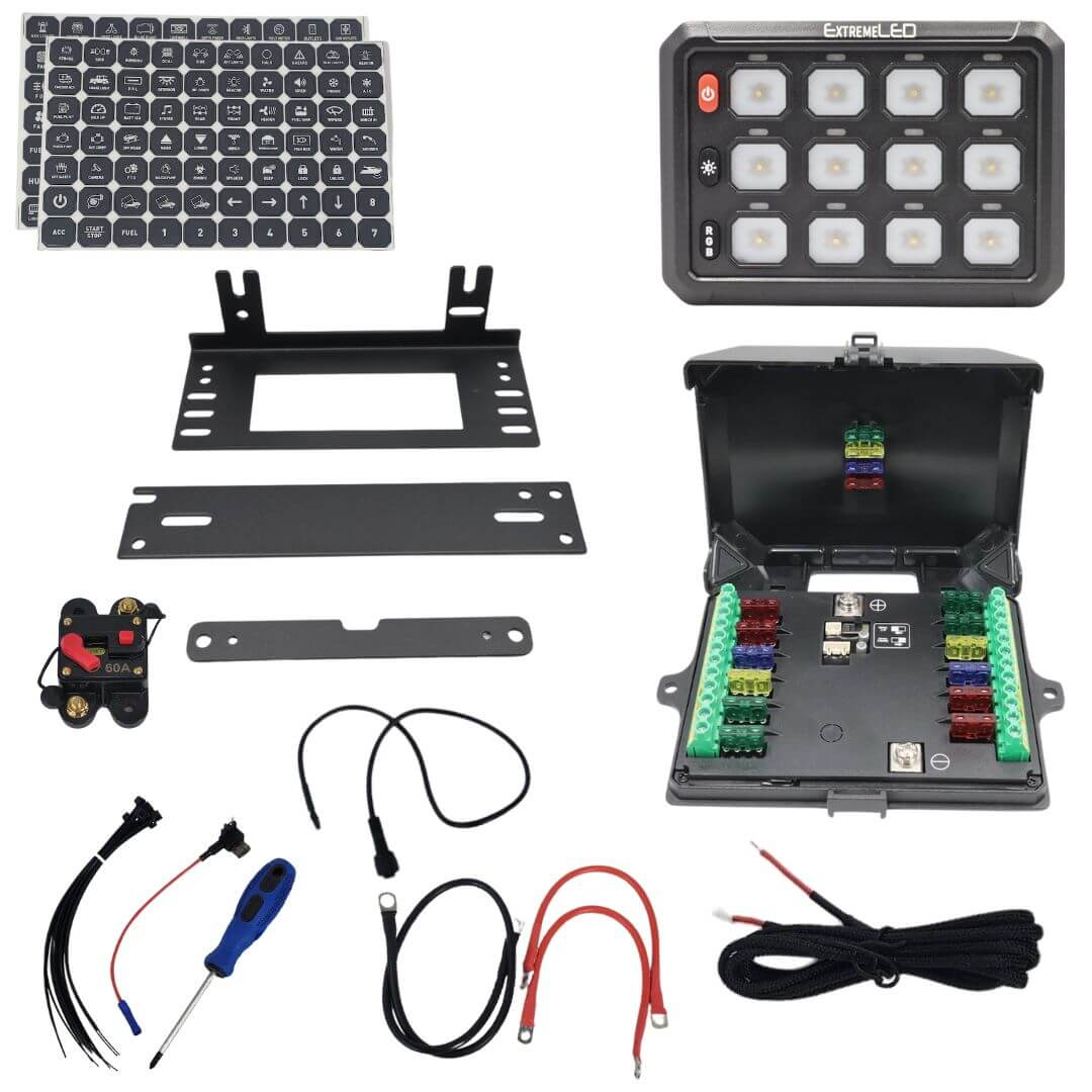 12-Gang RGB Rocker Switch Panel | LED Lighting Control Hub | Extreme ...